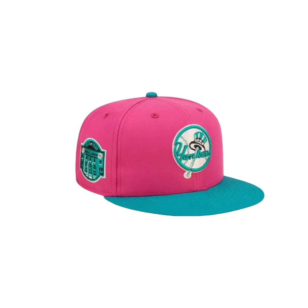 New York Yankee Pink Mint World Series Fitted Cap